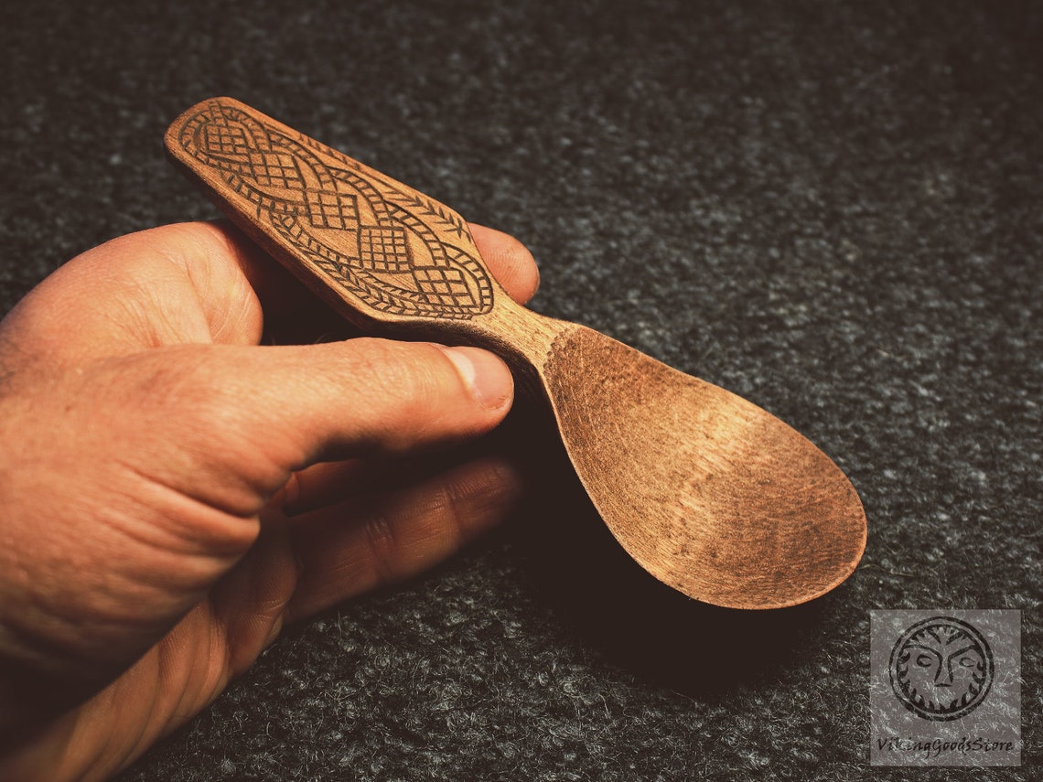 Medieval Spoon Viking Spoon Wood Cutlery Hand Carved | Etsy