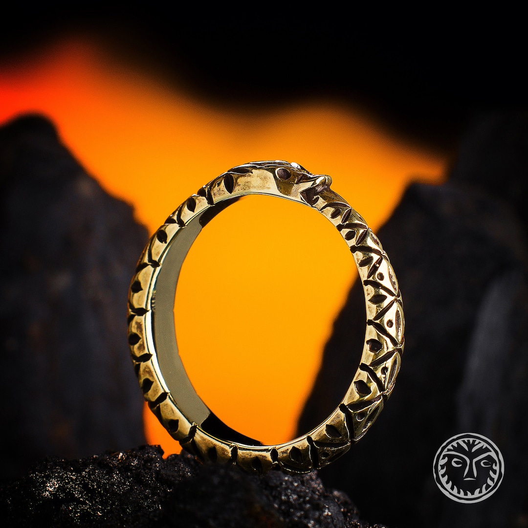 Ouroboros Ring Jormungandr Snake Tail a Symbol of Eternal - Etsy