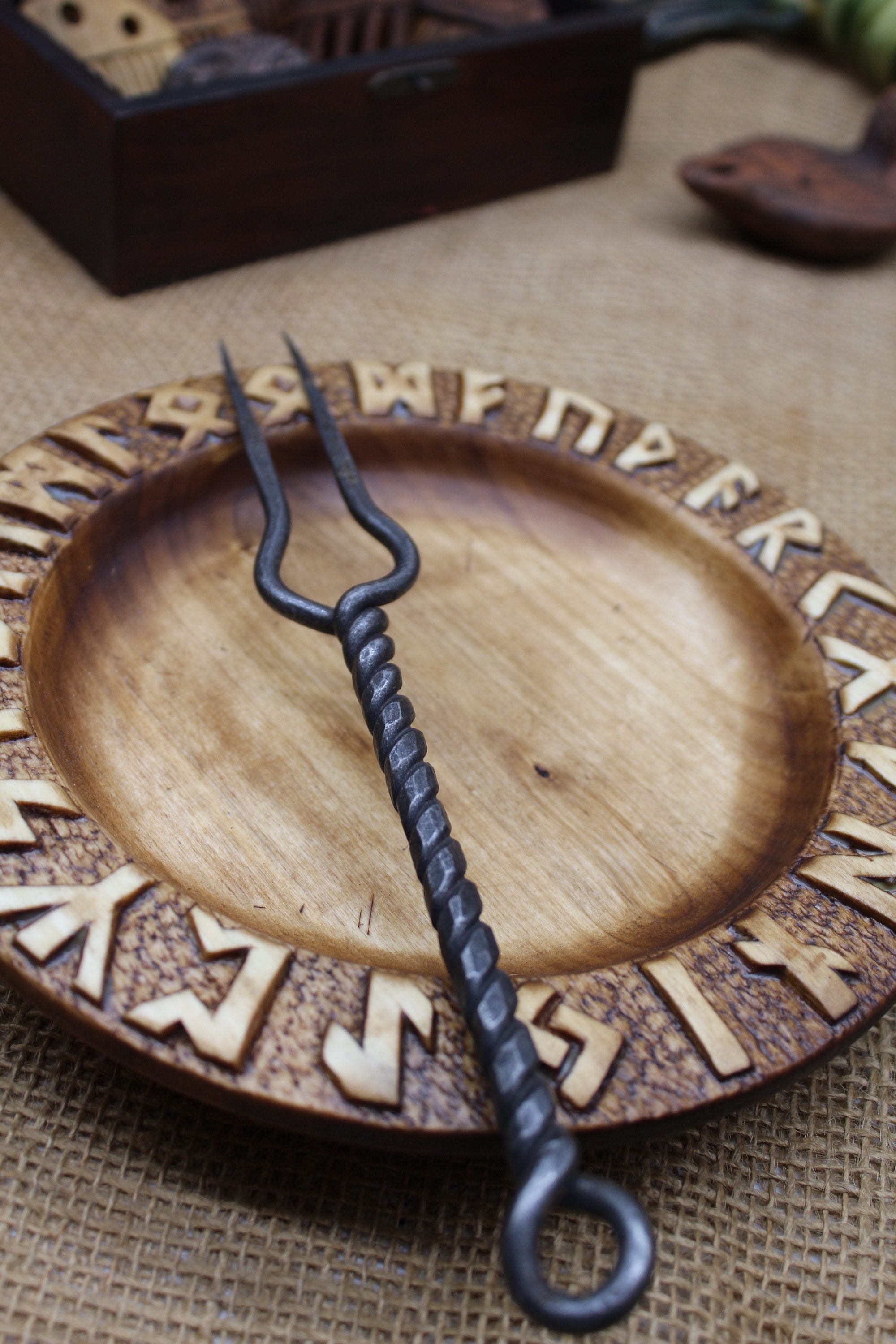 Forged Fork Viking Fork Medieval Fork Rustic Fork Forged - Etsy