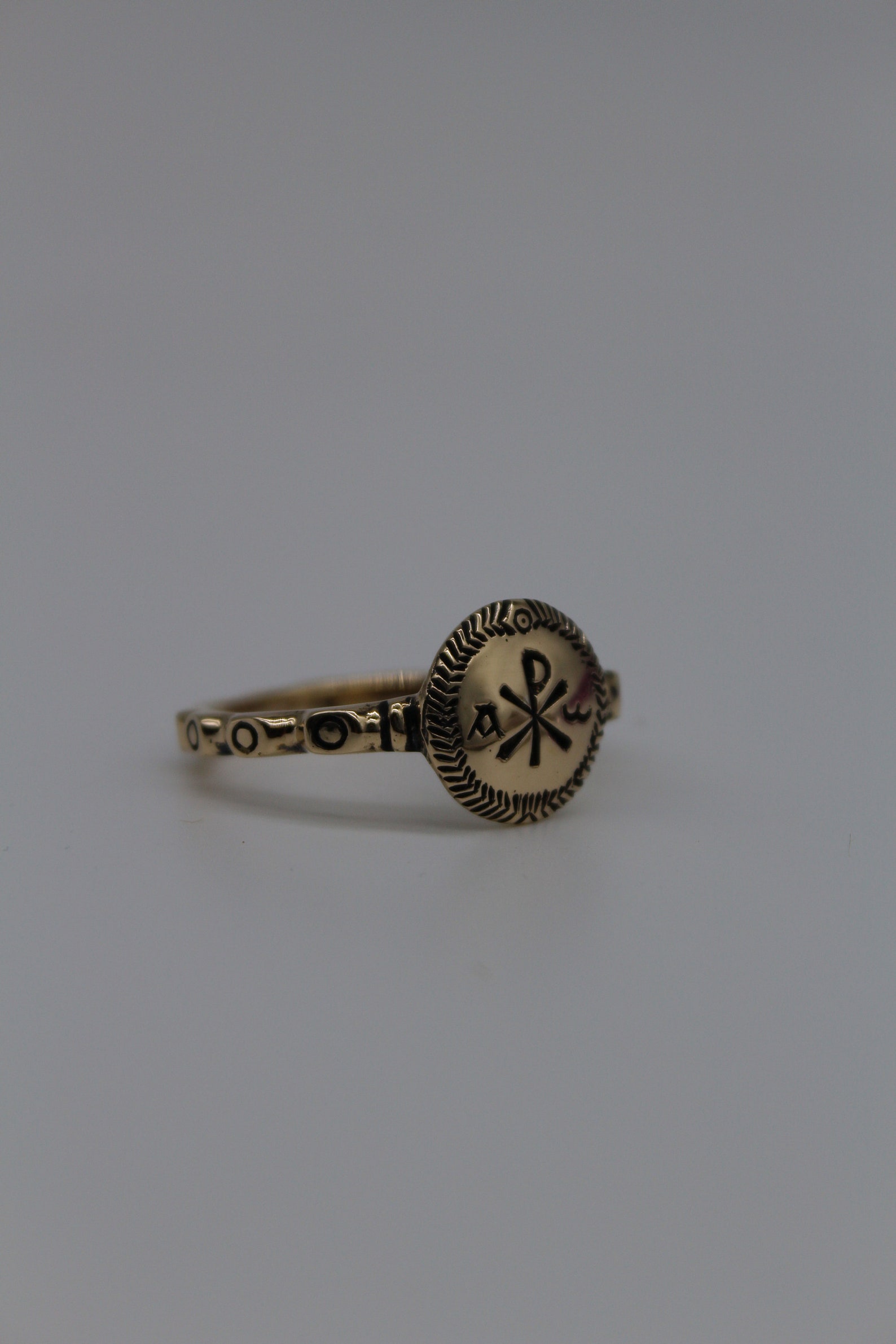 Christian Ring Chi Rho Symbol Christ Ring Alpha and Omega - Etsy