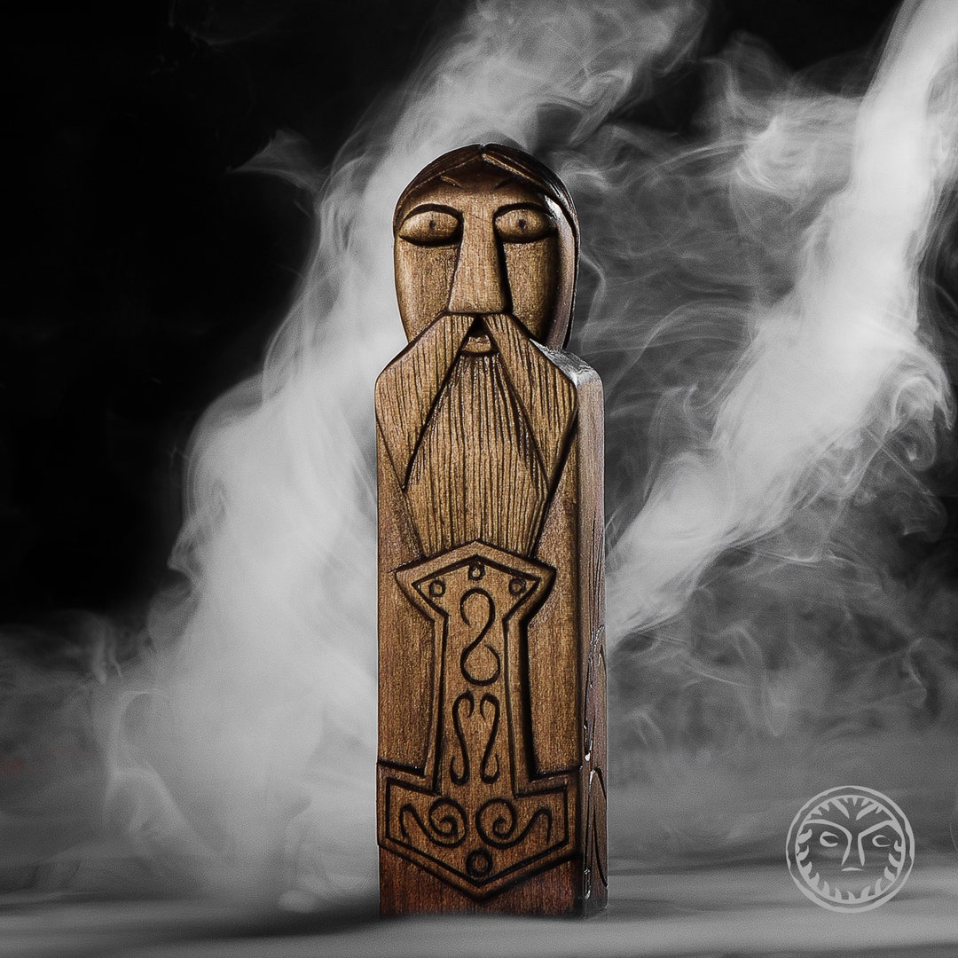 Thor Figurine, Thor Hammer, Thor Art, Idol, Pagan God, Amulet, Talisman ...