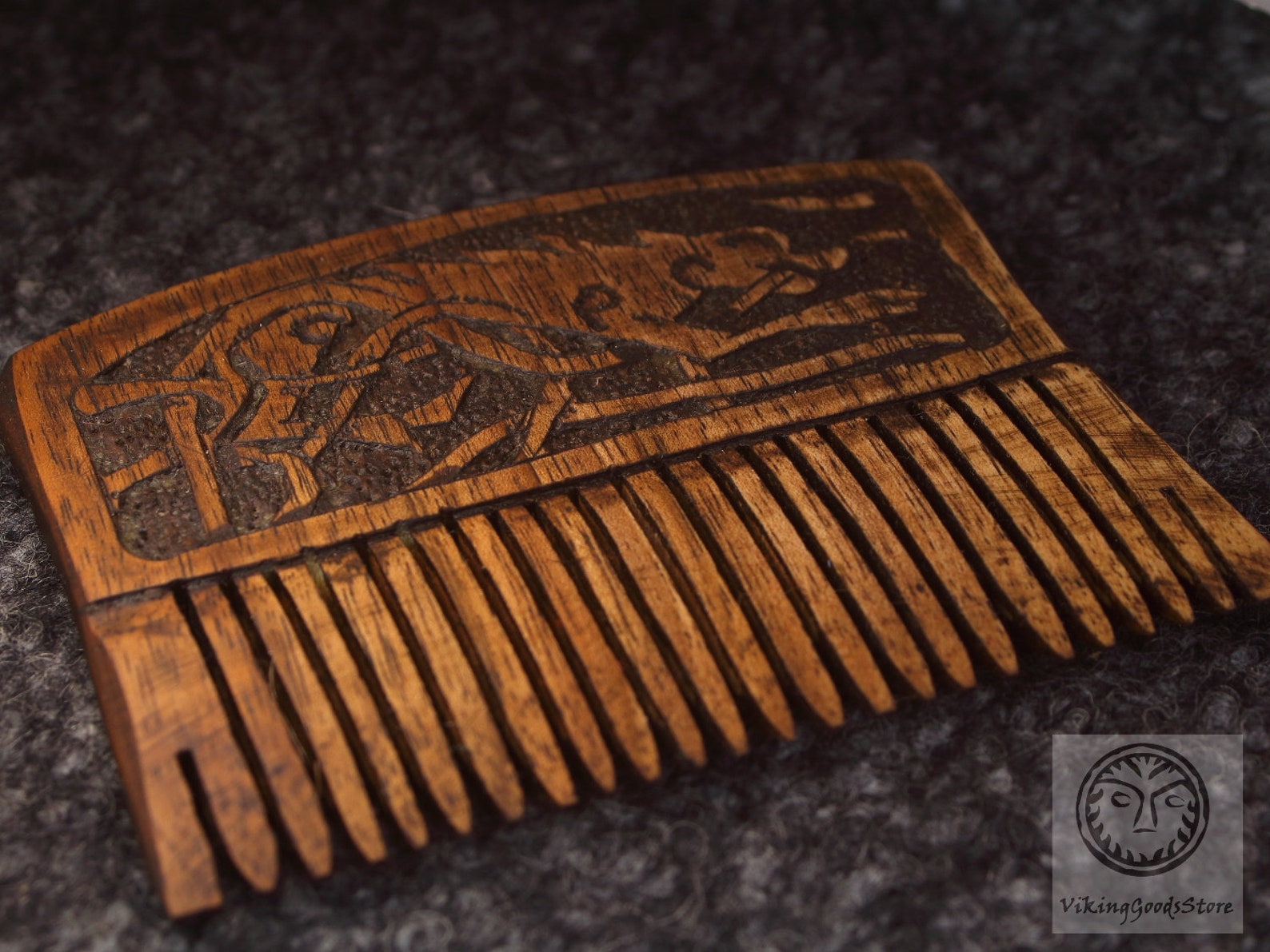 Wooden Comb Medieval Comb Fenrir Comb Wolf Viking Norse - Etsy
