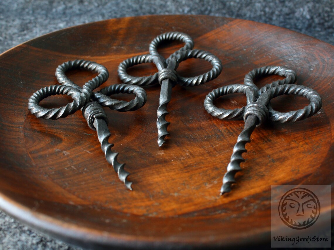 Forged Corkscrew Medieval Accessories Rustic Corkscrew Hand | Etsy