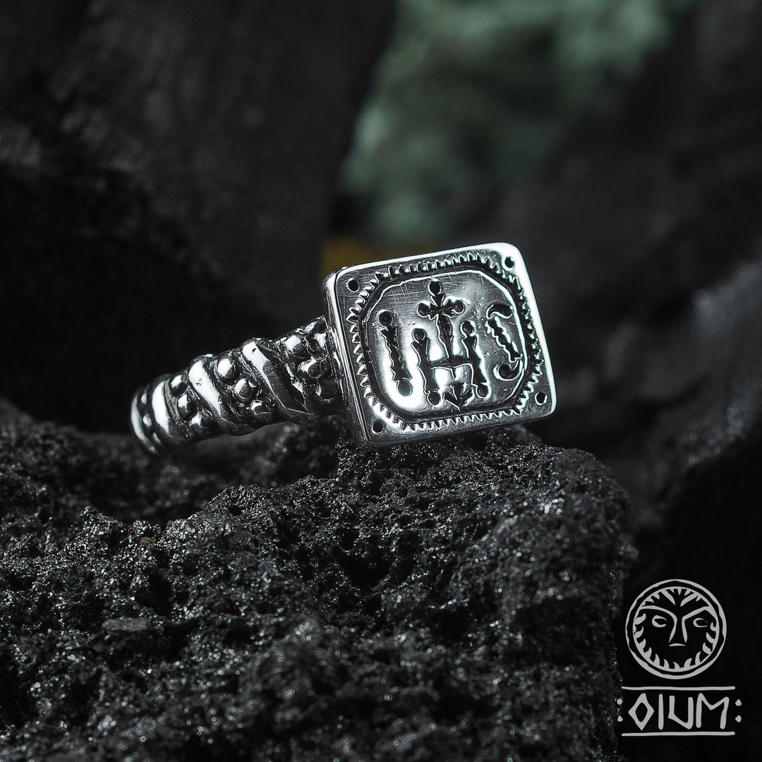Christian Ring, IHS, Jesuits, Jesus Ring, Jesus Band, Christian Jewelry ...