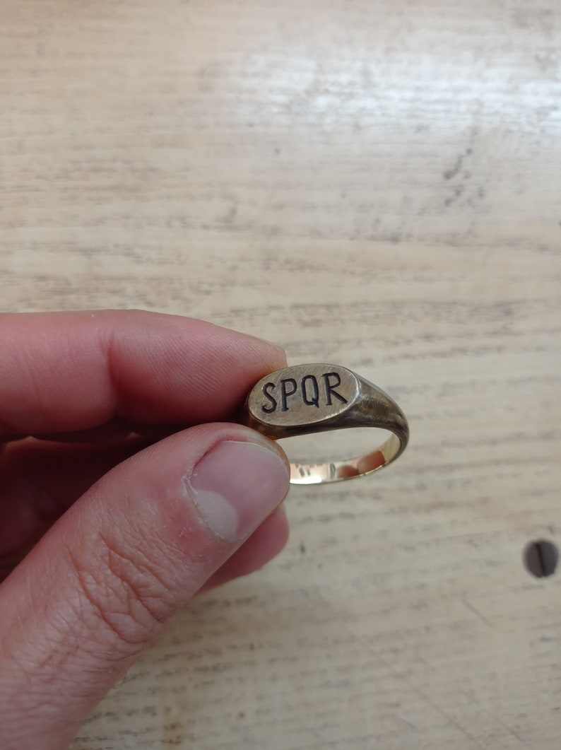 Roman SPQR Ring Senātus Populusque Rōmānus Antique Ring | Etsy