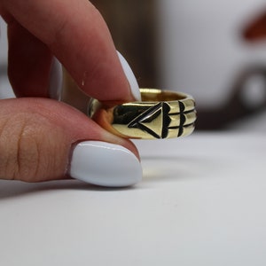 Atlantis Solid Silver Ring, Atlantean Band, Luxor, Egyptian, Energetic ...