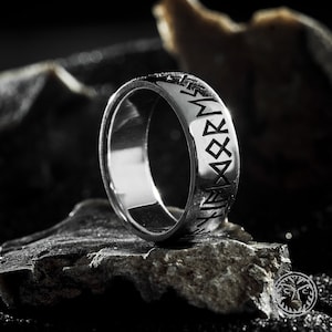 Viking Rune Ring, Rune Jewelry, Pagan Jewelry, Futhark, LARP, SCA ...