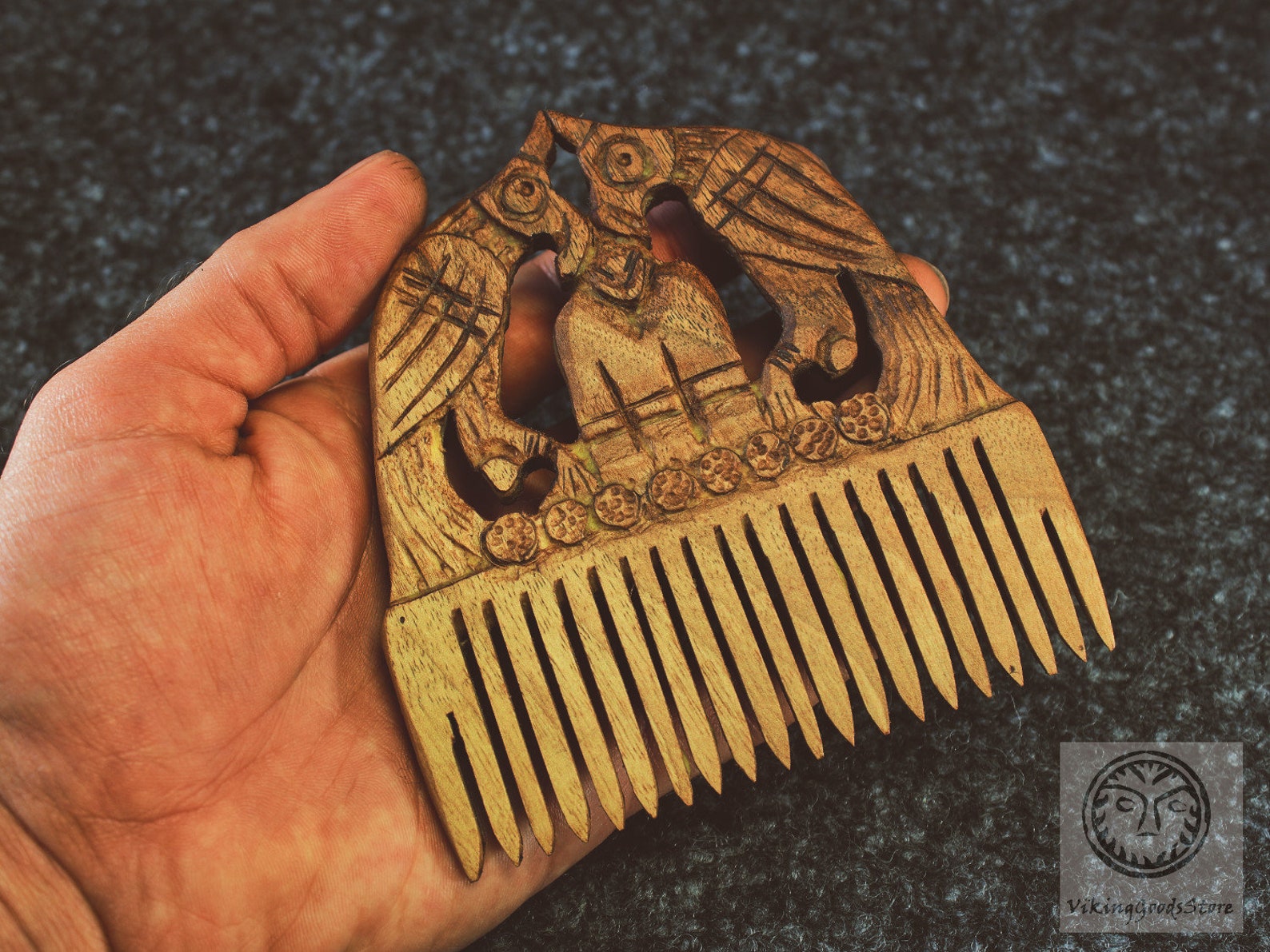 Wooden Comb Odin Odin Art Odin Raven Medieval Comb Carved | Etsy