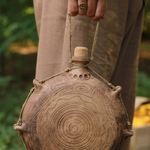 Flask Medieval, Water Can, Water Bottle, Wine Bottle, Clay Bottle ...
