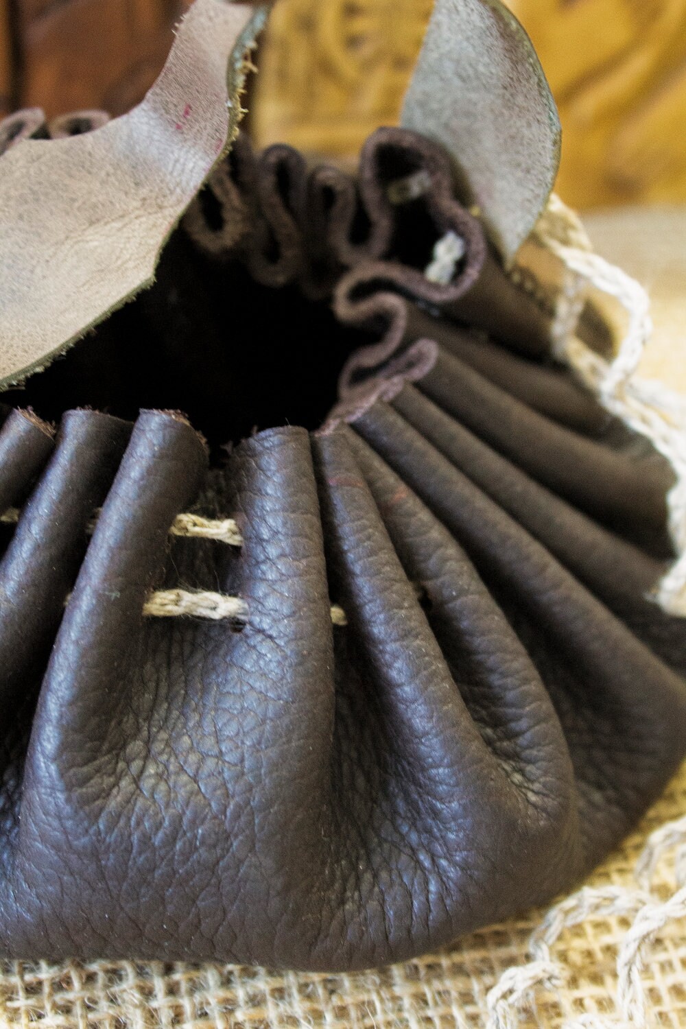 Medieval Purse Medieval Wallet Leather Pouch Rustic Hand | Etsy