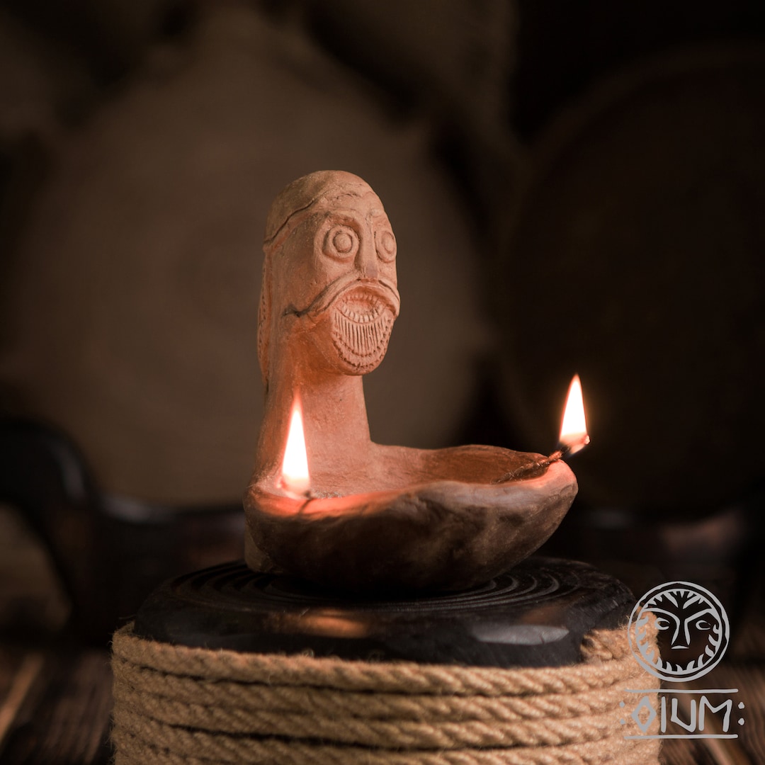 Medieval Style Oil Lamp, Viking, Ancient Lamp, Pottery Lamp, Viking ...