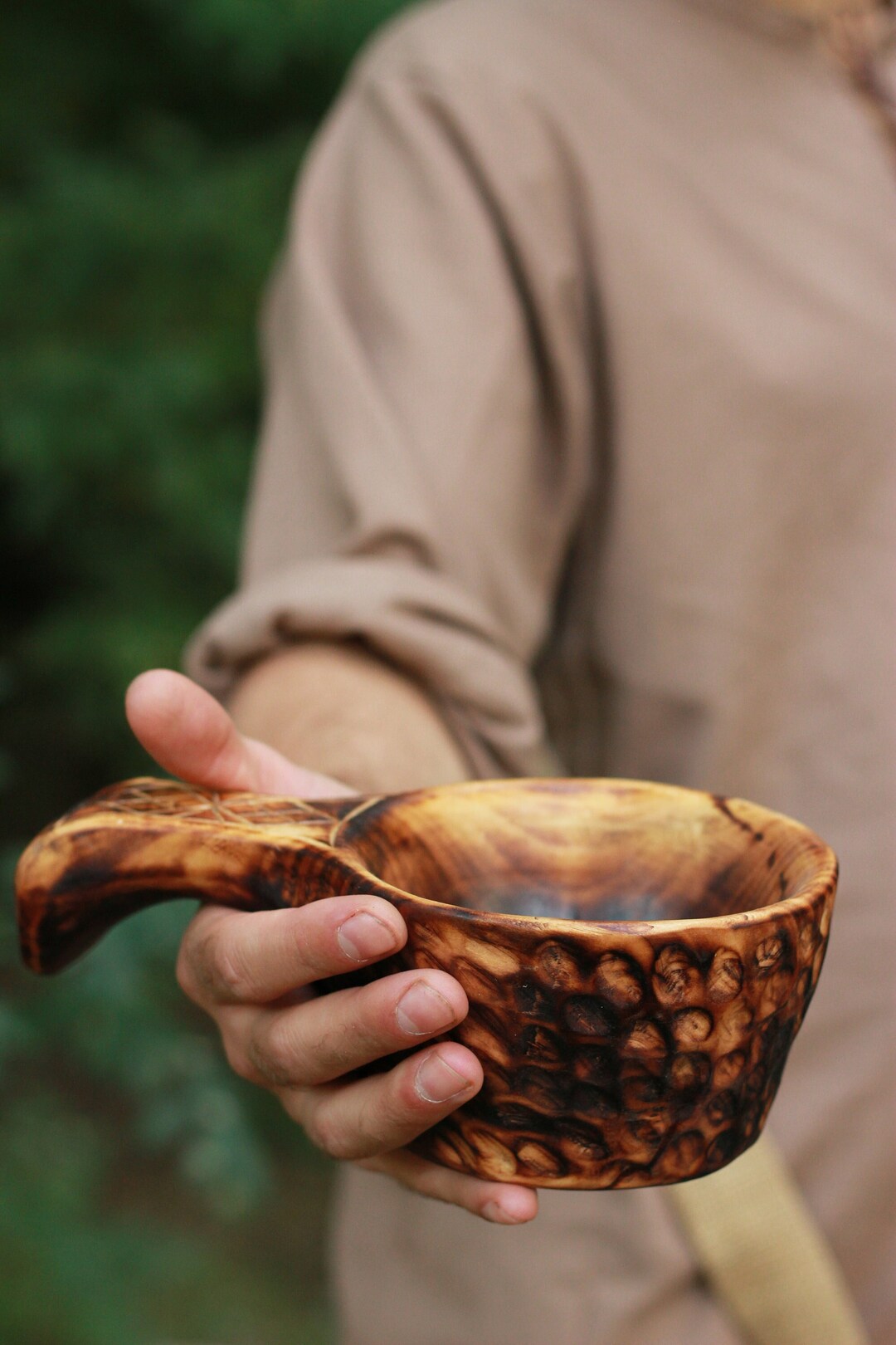 Hand Carved Bowl, Wooden Bowl, Wood Bowl, Wooden Cup, Wooden Vessel ...