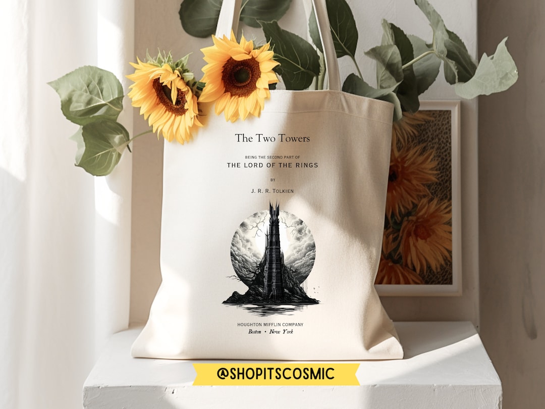Two Towers Tote Title Page Bag Lotr Tote Lotr Gift Lotr - Etsy