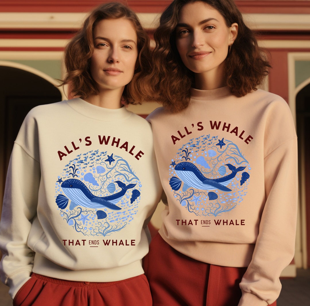Funny Whale Sweater, Marine Conservation Sweater, Orca Hoodie, Whale ...