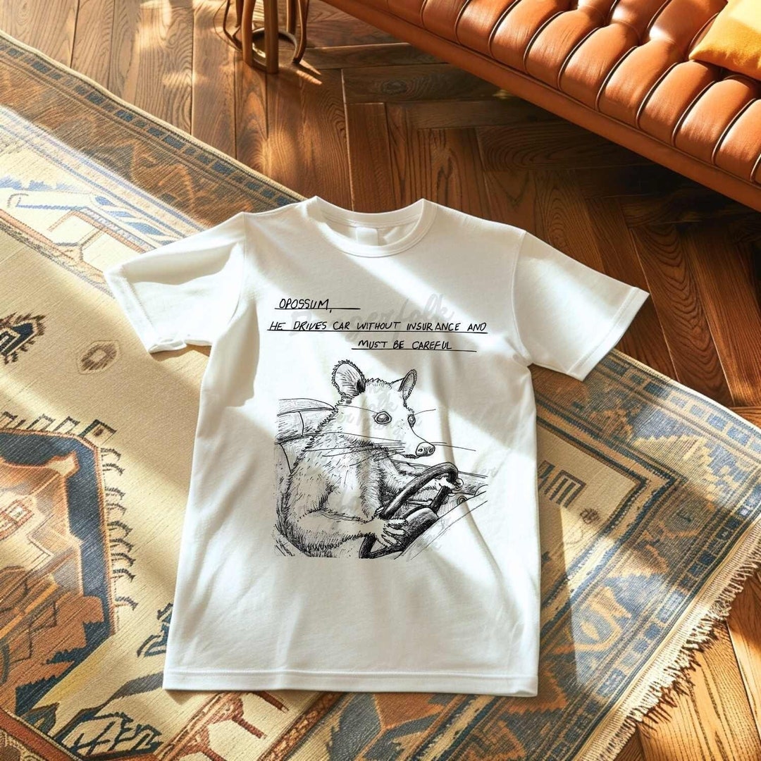 Opossum Meme Driving Shirt, Opossums Lover Shirt, Vintage Rat T Shirt ...