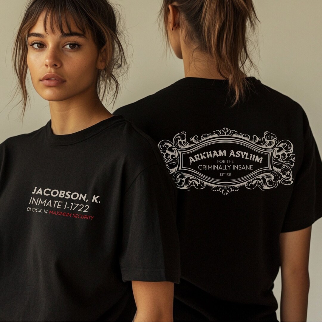Custom Arkham Asylum Inmate Shirt: Personalized Halloween T-shirt - Etsy