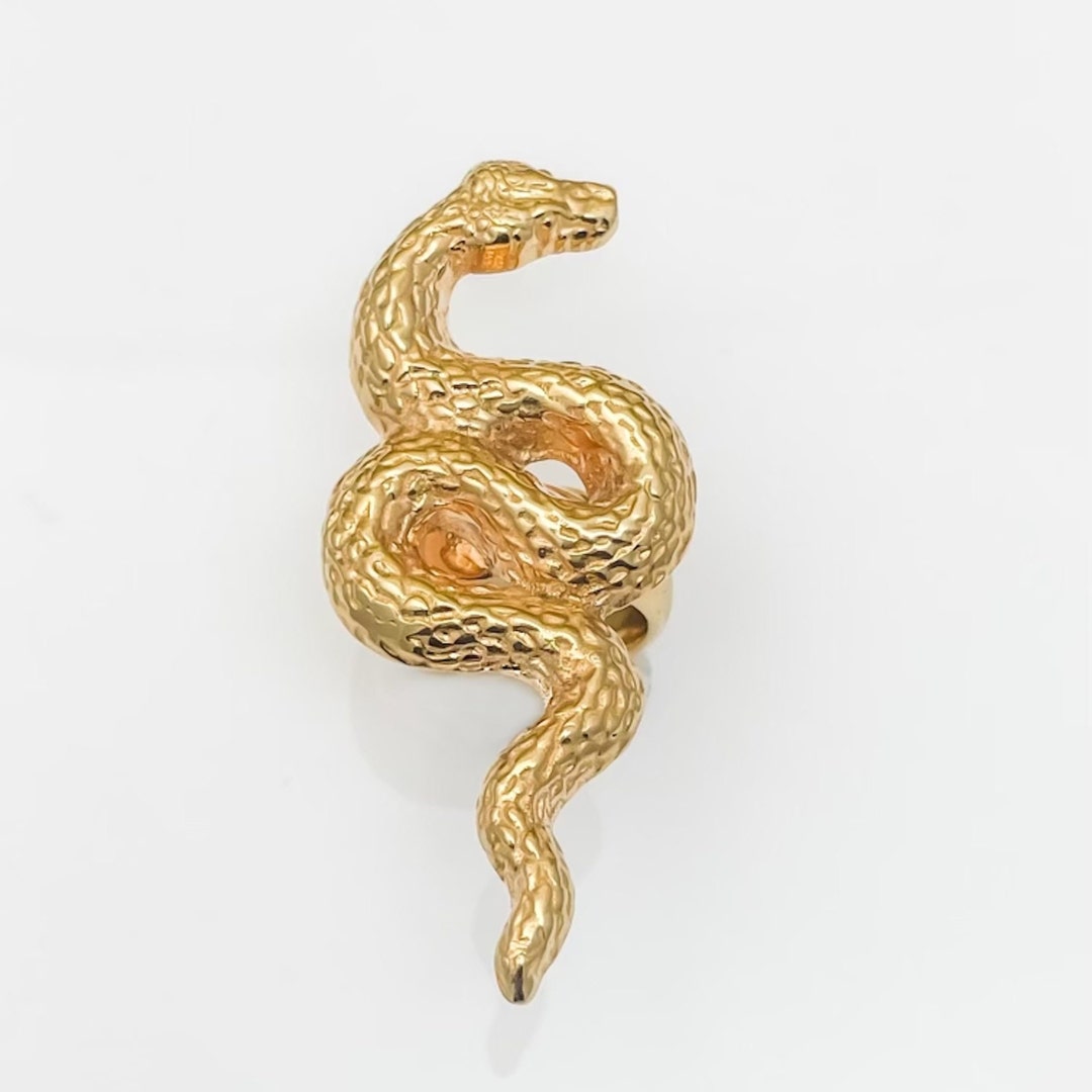 Snake Statement Ring in 18K Solid Gold or 22K Gold-plated Sterling ...