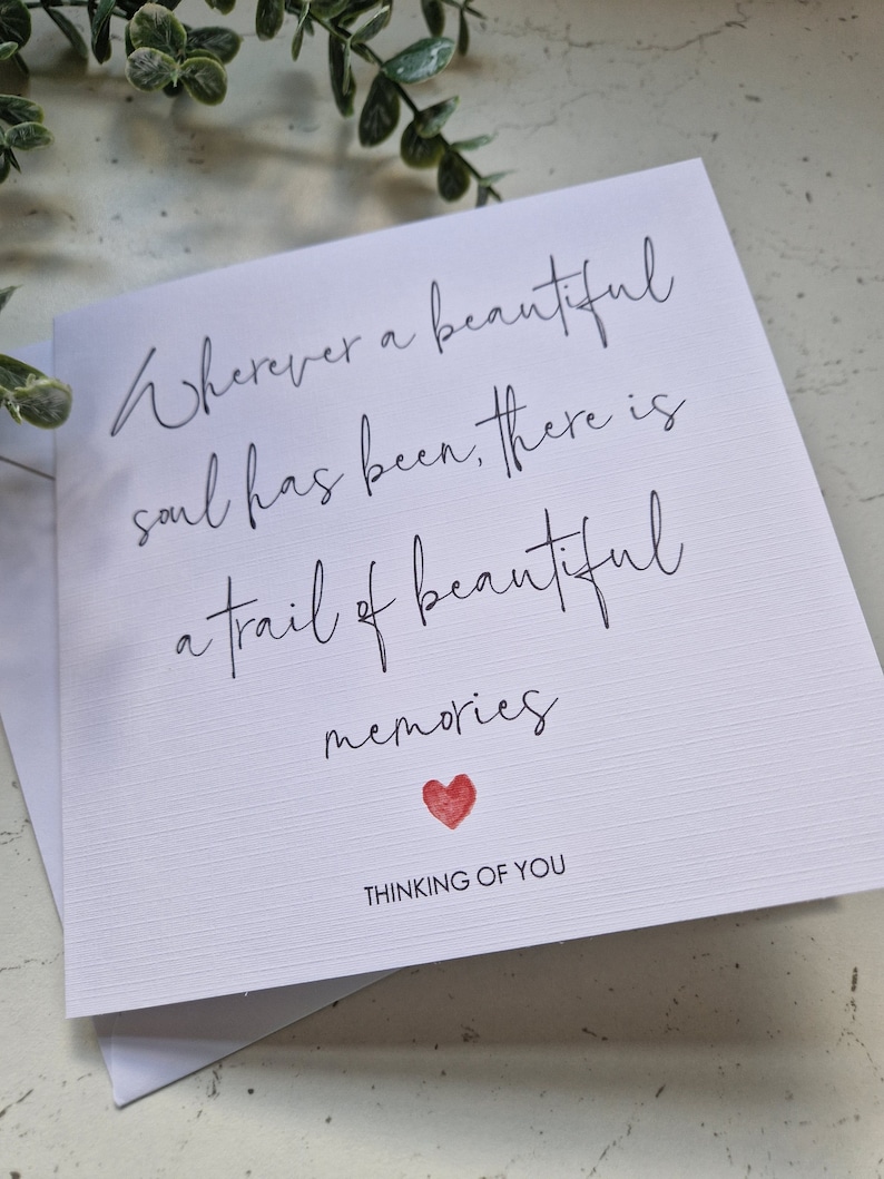 Thank You for the Memories Sympathy Card | Condolence | Sorry for Your ...