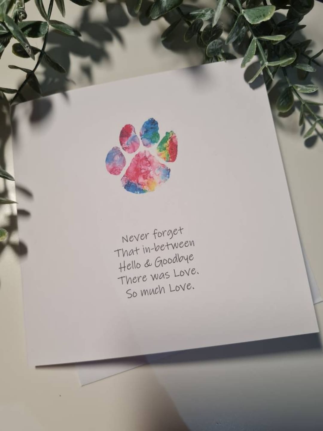 Pet Loss Card | Sympathy Card | Pet Bereavement | Dog Cat Loss Card ...