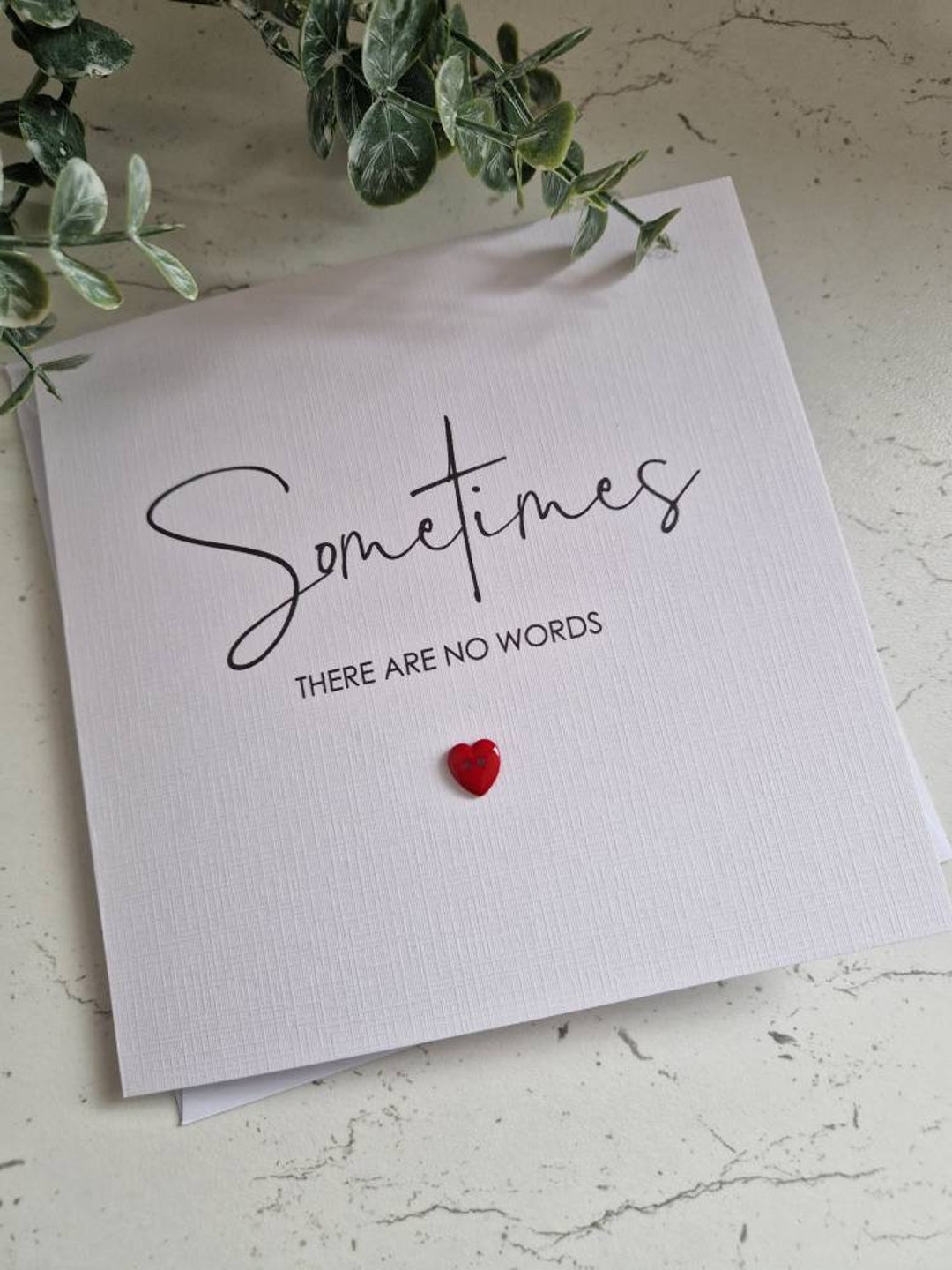 Sometimes There Are No Words Sympathy Card Condolence Sorry for Your ...