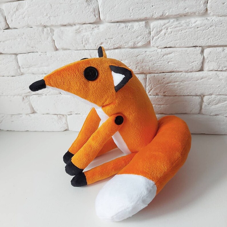 Fox plush fox little fox plush toy handmade fox kawaii | Etsy