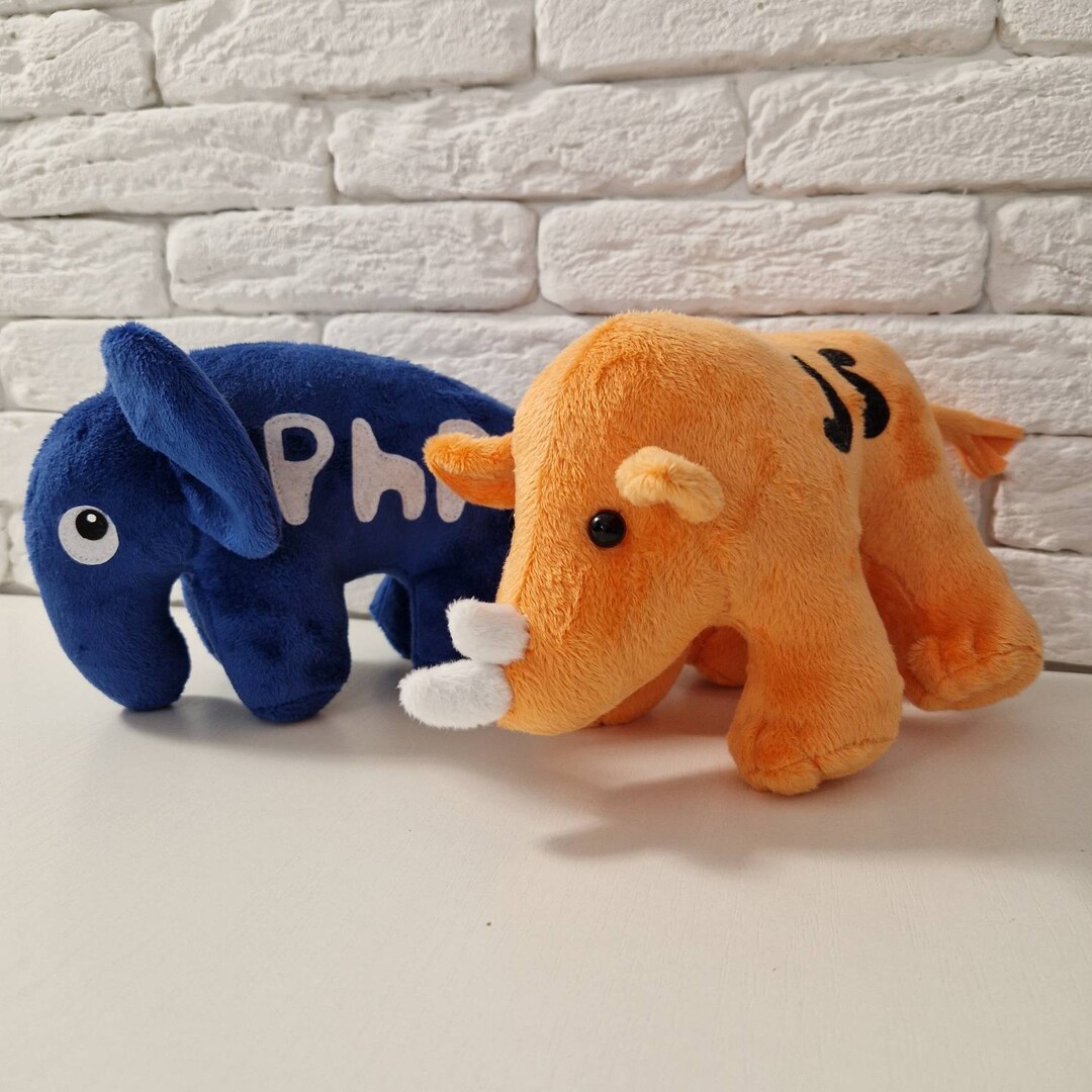 Rhino Plush, Rhino JS, JS Plush, JS Plush Toy, Javascript Rhino, Geek ...