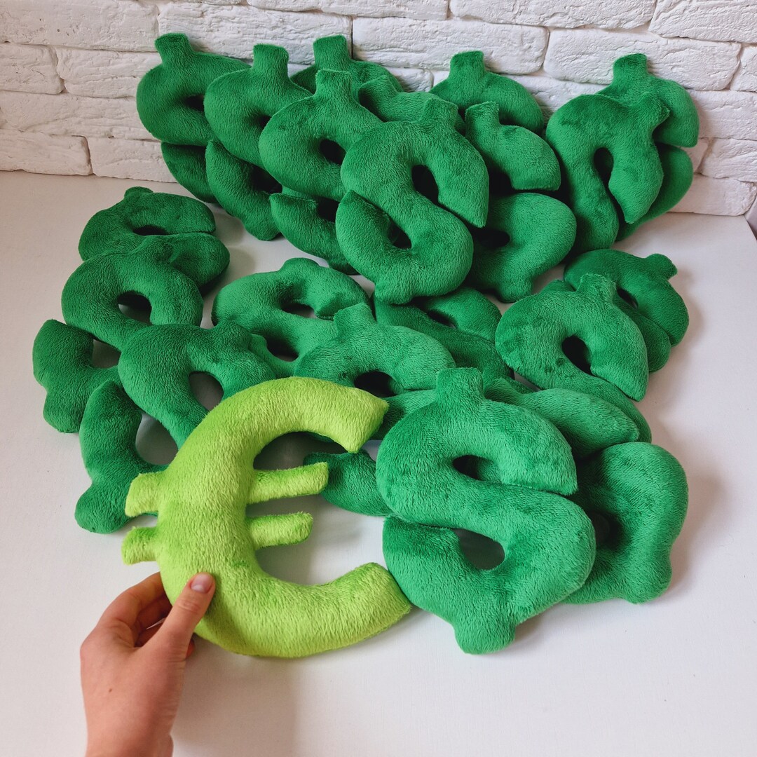 Plush Dollar and Euro Toy: Geeky Money Plushie - Etsy