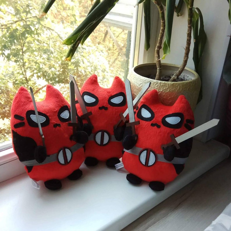 Dead Pool Cat Dead Pool Dead Pool Toy Monster Toy Internet | Etsy