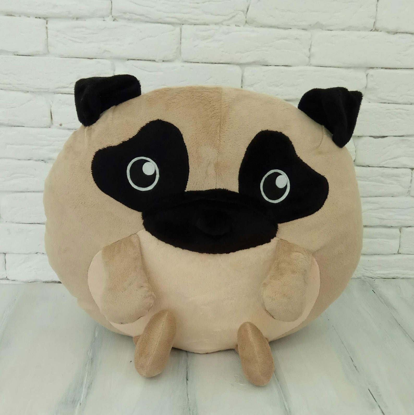 Pug Pillow Big Artisan Interior Pillow Toy Doggy Pug Soft - Etsy
