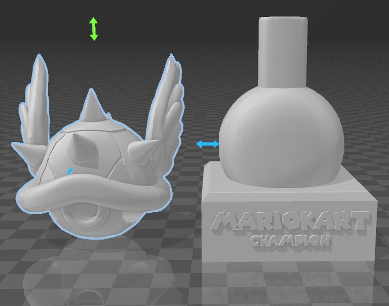 Customizable Turtle Shell Mario Kart Tournament Trophy - Easy Print ...