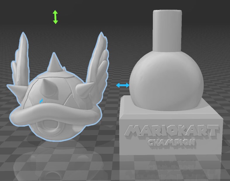 Customizable Turtle Shell Mario Kart Tournament Trophy - Easy Print ...