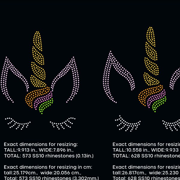 Rhinestone Template Unicorn Svg - Etsy