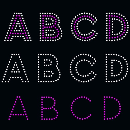 Stacked Style Letters outline Alphabet Digital Download - Etsy