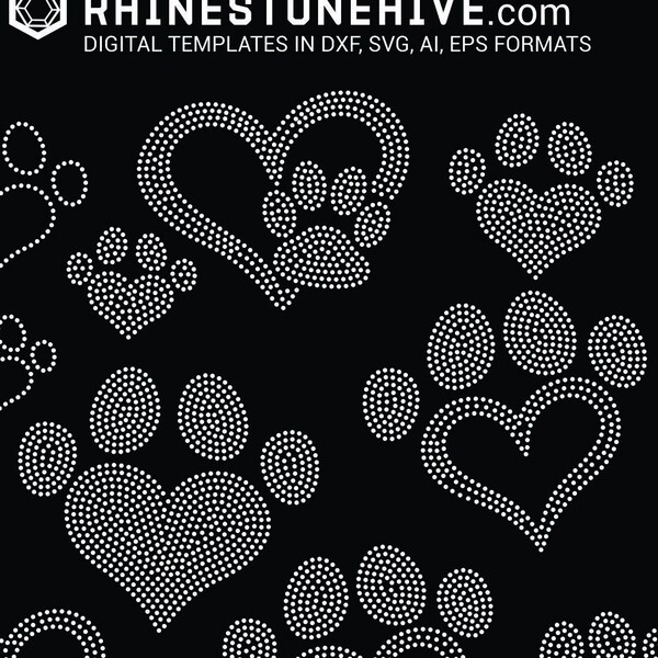Rhinestone Paw Print - Etsy