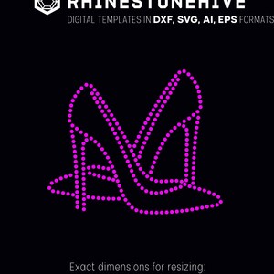 High Heels Outline Rhinestone Template Digital Download, Svg, Eps, Png ...