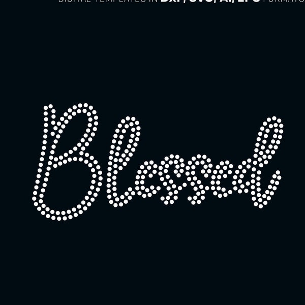 Blessed Rhinestone Svg - Etsy