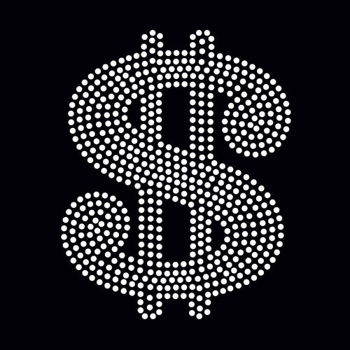 Dollar Sign Rhinestone Template Digital Download Svg Eps - Etsy
