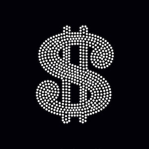 DOLLAR SIGN Rhinestone Template Digital Download, Svg, Eps, Png, Dxf - Etsy