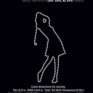 Golf Girl 2 Rhinestone Template Digital Download, Svg, Eps, Png, Dxf - Etsy