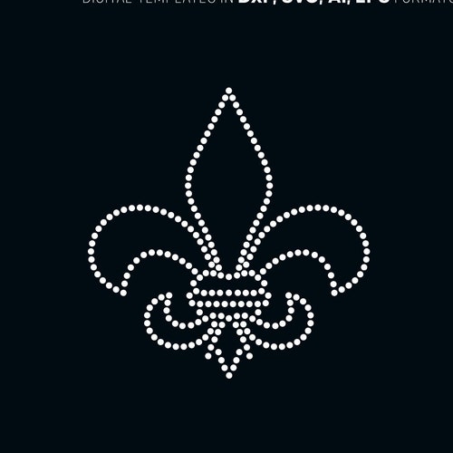 Fleur De Lis Small Rhinestone Template Digital Download Svg - Etsy