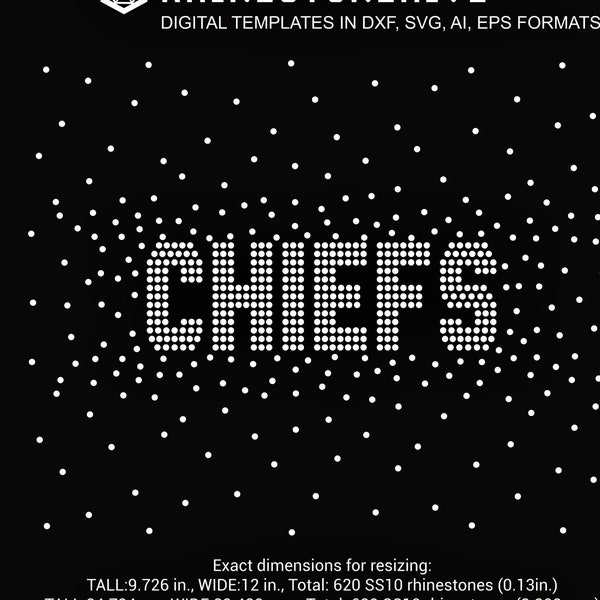 Chiefs Rhinestones - Etsy