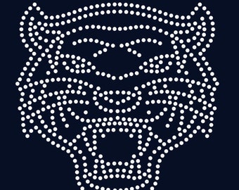 Tiger Cheer Rhinestone Template - Etsy