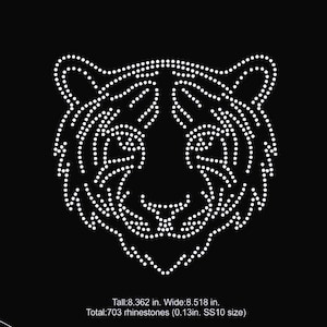 Tiger Face Rhinestone Template Digital Download, Svg, Eps, Png, Dxf - Etsy