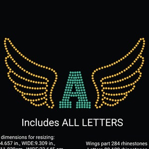 ALL Letters Wings Alphabet Digital Download, Svg, Eps, Png, Dxf ...
