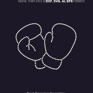 Boxing Gloves Rhinestone Template Digital Download, Svg, Eps, Png, Dxf ...