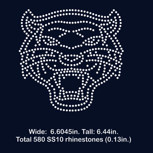 Tiger Face Rhinestone Template Digital Download Svg Eps - Etsy