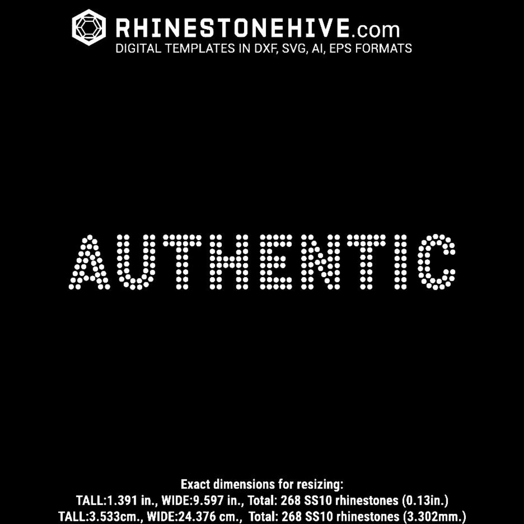 Authentic Rhinestone Template SVG | SS10 Digital Design | Bold ...