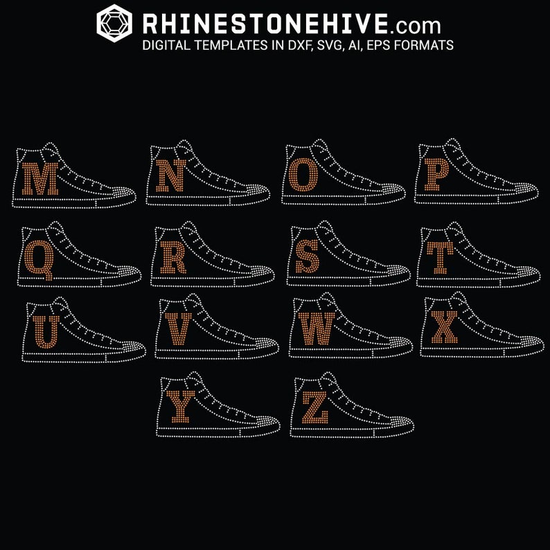 ALL Letters Sneaker Alphabet Digital Download Svg Eps Png | Etsy