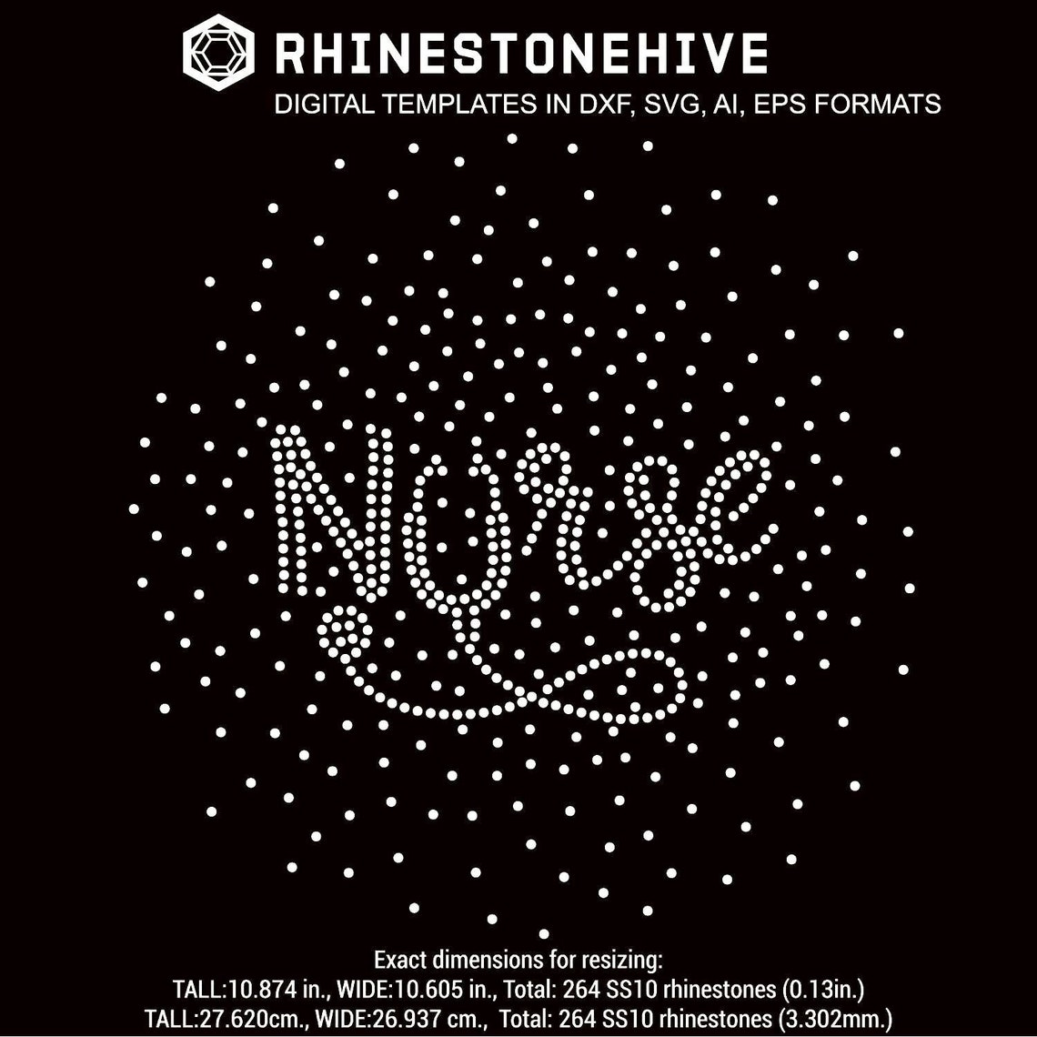 Nurse Scattered Stethoscope Scattered Rhinestone Template - Etsy