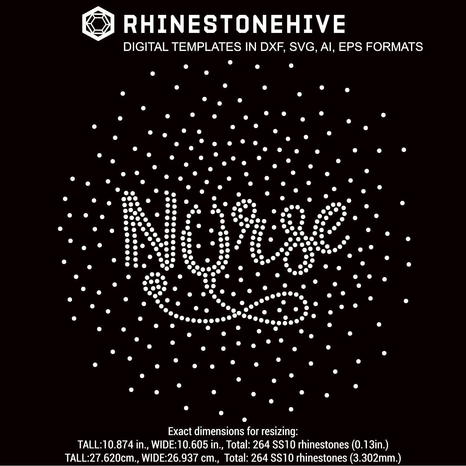 Nurse Scattered Stethoscope Scattered Rhinestone Template - Etsy